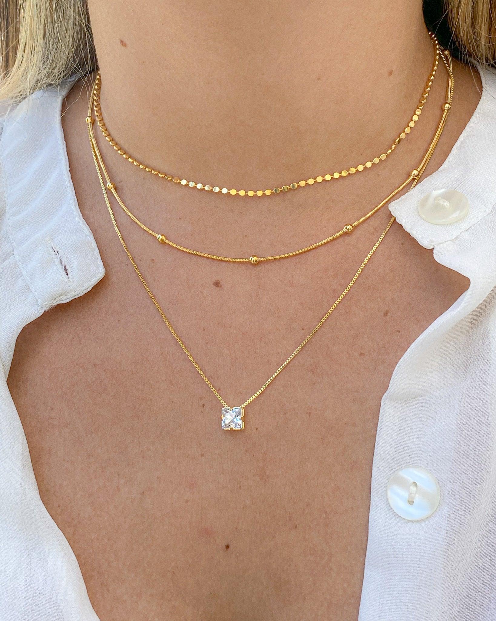 Conjunto de Colares Minimalista - Semijoia Folheada a Ouro 18k